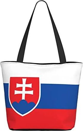 AOOEDM Sac shopping pour femme drapeau slovaque 33 x 28 x 19 cm. Le cadeau parfait pour la Saint-Valentin. Cest de la Saint-Valentin pour maman, fille, &eacute;pous