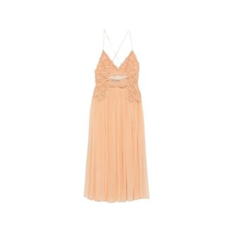 Alberta Ferretti Abito Ricamo - - Dresses - Damen - Beige - L