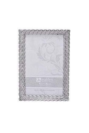 Malden International Designs Belmore Bilderrahmen, geflochten, 10 x 15 cm, silberfarben