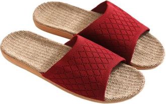 Hemobllo Pantoufles Légères De Printemps En Lin Anti-dérapantes Pour Femmes, Respirantes Et Imperméables, Taille 39-40, Chaussures Dété Confortables Pour Intér