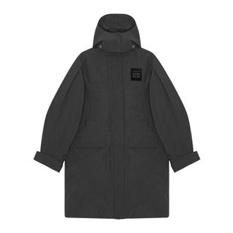 Ganni Femme, Manteaux, Gris, Taille: 36 FR Parka Tri-Couche