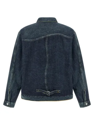 Undercover Mens Blue Cotton Denim Jacket Clothing
