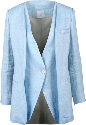 Eleventy Femme, Vestes, Bleu, Taille: 34 FR Giacca Stondata