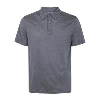 Majestic Filatures Kurzarm-Polohemd mit Melange-Optik - - Tops - Herren - Grau - M