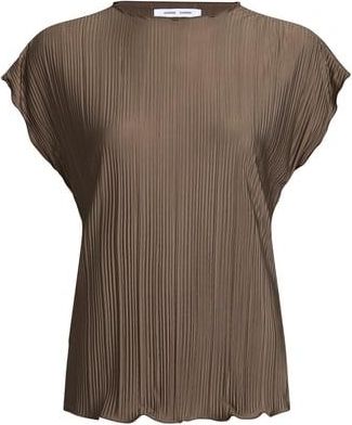 Sams&oslash;e & Sams&oslash;e Top Sauma pliss&eacute; &agrave; col rond