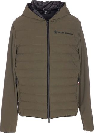 Moncler Homme, Vestes, Vert, Taille: XL Cardigan Élégant à Fermeture Éclair