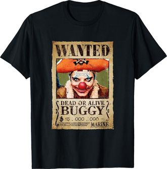 OnePiece Buggy Pirates Wanted Poster Anime Alvida Alliance T-Shirt