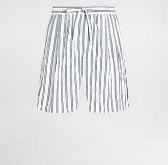 Dolce & Gabbana Crinkled Striped Poplin Jogging Boxers - Mann Hosen Und Shorts n/d 50