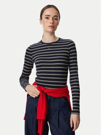 Tommy Jeans Bluse Essential DW0DW17387 Dunkelblau Slim Fit