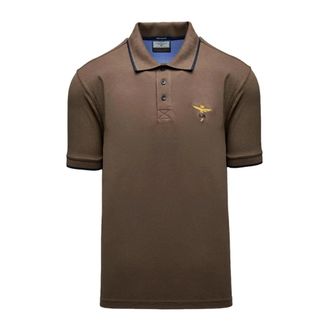 Aeronautica Homme, Tops, Brun, Taille: L Polo en coton piqu&eacute;