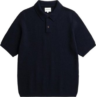 Norse Projects Homme, Pulls, Bleu, Taille: XL Anholt Cotton Crepe Polo