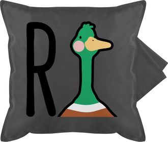 Shirtracer Kissenbezug - Kissen - R Ente I Rente Geschenk Rentner I Rentnerin I Ruhestand Geschenk - 50 x 50 cm - Grau - rentenkissen retirement duck ruhestandsk