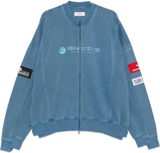 Martine Rose Sweatshirt mit Rei&szlig;verschluss - Blau