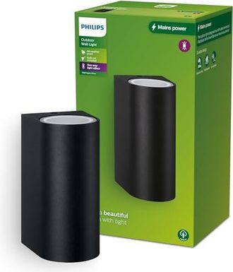 Philips Nightingale, Applique dext&eacute;rieur, max. 2 x 35W, noir, IP44 r&eacute;sistant aux intemp&eacute;ries, ampoule non fournie