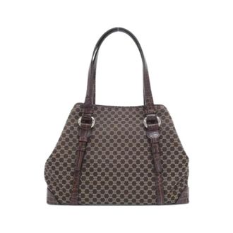Celine Pre-owned Canvas Leather Shoulder Bag - - Pre-owned - Damen - Braun - ONE SIZE