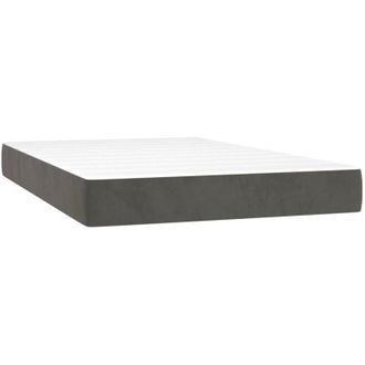 vidaXL Taschenfederkernmatratze Dunkelgrau 120x220x20 cm Samt - Vidaxl