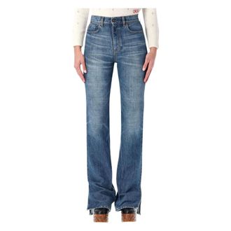 Chlo&eacute; Femme, Jeans, Bleu, Taille: W28 Jean Droit &agrave; Ourlet Fendu