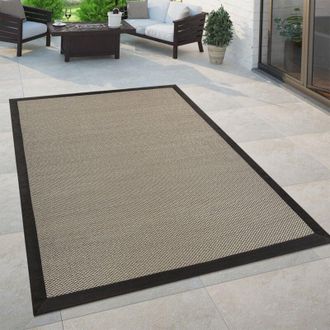 Paco Home Paco Home - Tapis Int&eacute;rieur & Ext&eacute;rieur Tissage &agrave; Plat Moderne Look Naturel Uni En Marron 120x170 cm