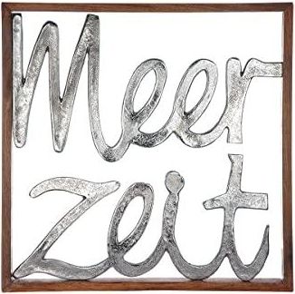 Gilde Wanddekoration, Aluminium, naturfarben, silberfarben, H&ouml;he 60 cm, 42938