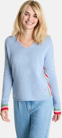 Lieblingsst&uuml;ck Strickpullover MaraL mit V-Ausschnitt, gestickte Details