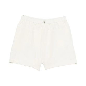 Moncler Logo-Patch Shorts mit Kordelzug - - Shorts - Damen - Wei&szlig; - S