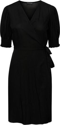 Pieces Damen Pctala 2/4 Wrap Dress Noos Bc, Schwarz, S