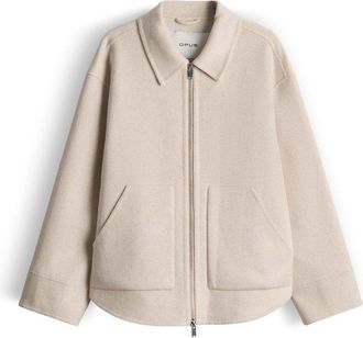 OPUS Wolljacke HILLVYN aus hochwertigem Wolle Mix Weite Passform, gerader Schnitt, &uuml;berschnittene Schulter