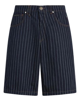 Philipp Plein Denim Shorts Pinstripe