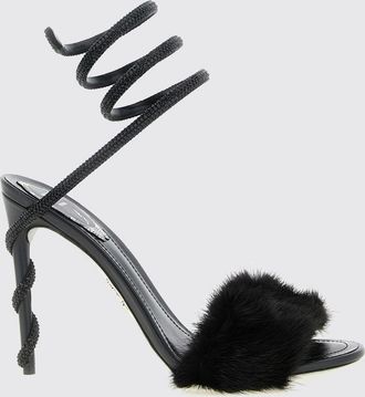 Rene Caovilla Margot Sandalen aus Leder mit Stiletto-Absatz und Kristall-Schlangenriemen