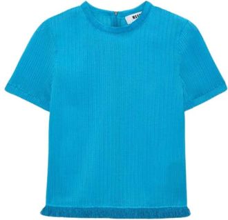 Msgm Msgm, Femme, Blouses et Chemises, Bleu, Taille: 36 FR Top