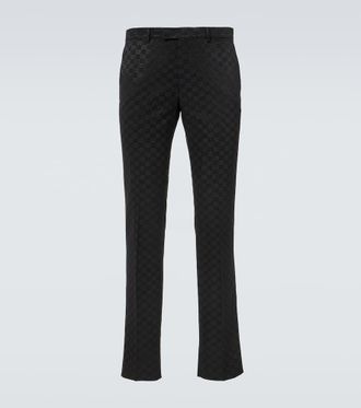 Gucci Pantalon droit GG en coton mélangé