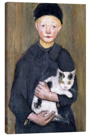 Posterlounge Knabe mit Katze Leinwandbild von Paula Modersohn-Becker 20 x 30 cm Wandbilder Wanddeko