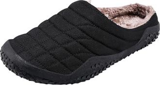 Generic Pantoufles dhiver pour homme et femme - Grande taille - Couleur unie - &Eacute;pais et chauds - Couche int&eacute;rieure antid&eacute;rapante - Couche int&eacute;rieure douce - C