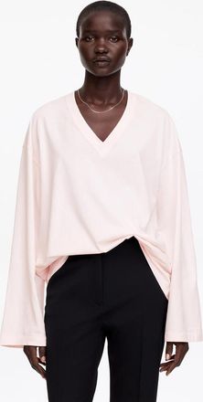 Arket T-Shirt Mit V-Ausschnitt -Rosa