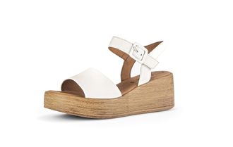 Gabor Damen Keilsandalen, Frauen Sandalen,Best Fitting,Keilabsatz,Wedge-Heel,Sommerschuhe,Freizeitschuhe,Strandschuhe,Latte (Holz),40.5 EU / 7 UK