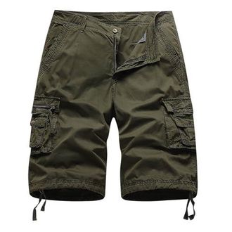 Generic Pantalon cargo pour homme, short de jogging athl&eacute;tique avec poches &agrave; fermeture &eacute;clair, 17,8 cm, l&eacute;ger et respirant, entra&icirc;nement de gym, Vert, 50