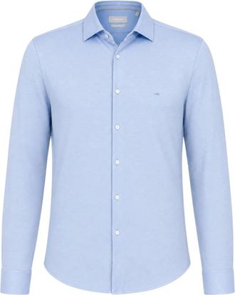 Michael Kors Homme, Chemises, Bleu, Taille: 4XL Japanese Perform Knit Slim Shirt