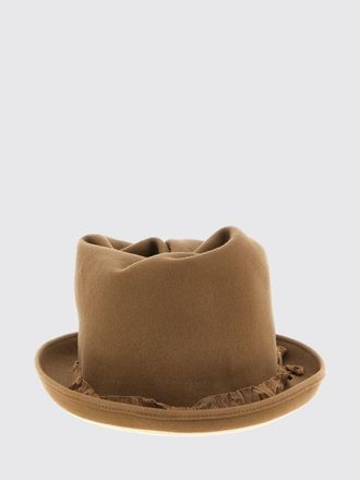 Yohji Yamamoto Chapeau asym&eacute;trique effet froiss&eacute; en feutre de laine