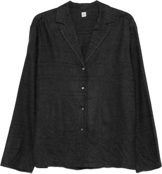 Toteme monogram-pattern flannel shirt - Grau