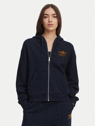 Tommy Hilfiger Sweatshirt Terry WW0WW47845 Dunkelblau Relaxed Fit