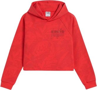 Diadora Femme, Sweatshirts et sweats &agrave; capuche, Rouge, Taille: 36 FR Vibrant SweaT-shirt