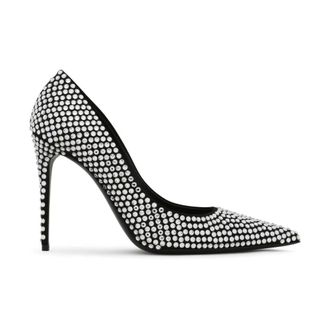 Dolce & Gabbana Femme, Chaussures, Gris, Taille: 38 1/2 EU D&eacute;collet&eacute; Argent&eacute; avec Strass