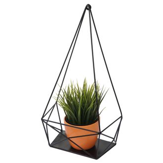 Mendler Wandregal HWC-K79, H&auml;ngeregal Dekoregal K&uuml;chenregal Regal, Metall 44x23x11cm - schwarz