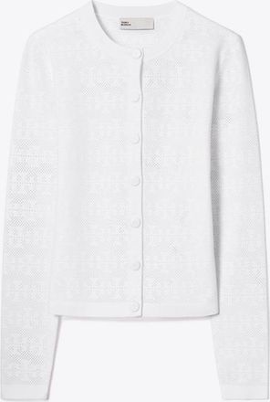 Tory Burch Damen Pointelle Viscose Cardigan