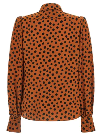 Valentino Garavani Womens Orange Silk Blouse