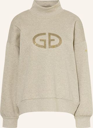 Goldbergh Goldbergh Sweatshirt Sizzle Mit Glitzergarn Und Schmucksteinen grau