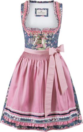 Stockerpoint Damen Dirndl Bruna Kleid für besondere Anlässe, blau-Rose, 44