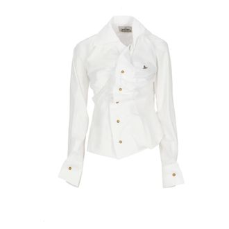 Vivienne Westwood Femme, Blouses et Chemises, Blanc, Taille: 34 FR Drunken Shirt