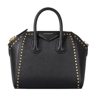 Givenchy Antigona Handtasche aus Leder mit Nieten - - Bags - Damen - Schwarzk - ONE SIZE