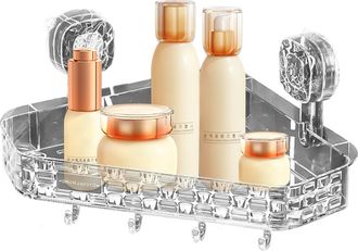 Generico LOKLNEYK Wandmontierter Badezimmer-Organizer mit Aufbewahrungsbechern, platzsparendes Design for einfachen Zugriff auf Toilettenartikel und Zubeh&ouml;r(Tr